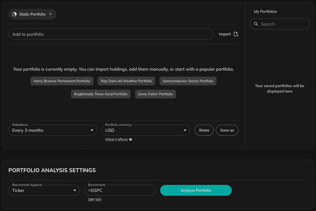 Portfolio Analysis | PortfoliosLab
